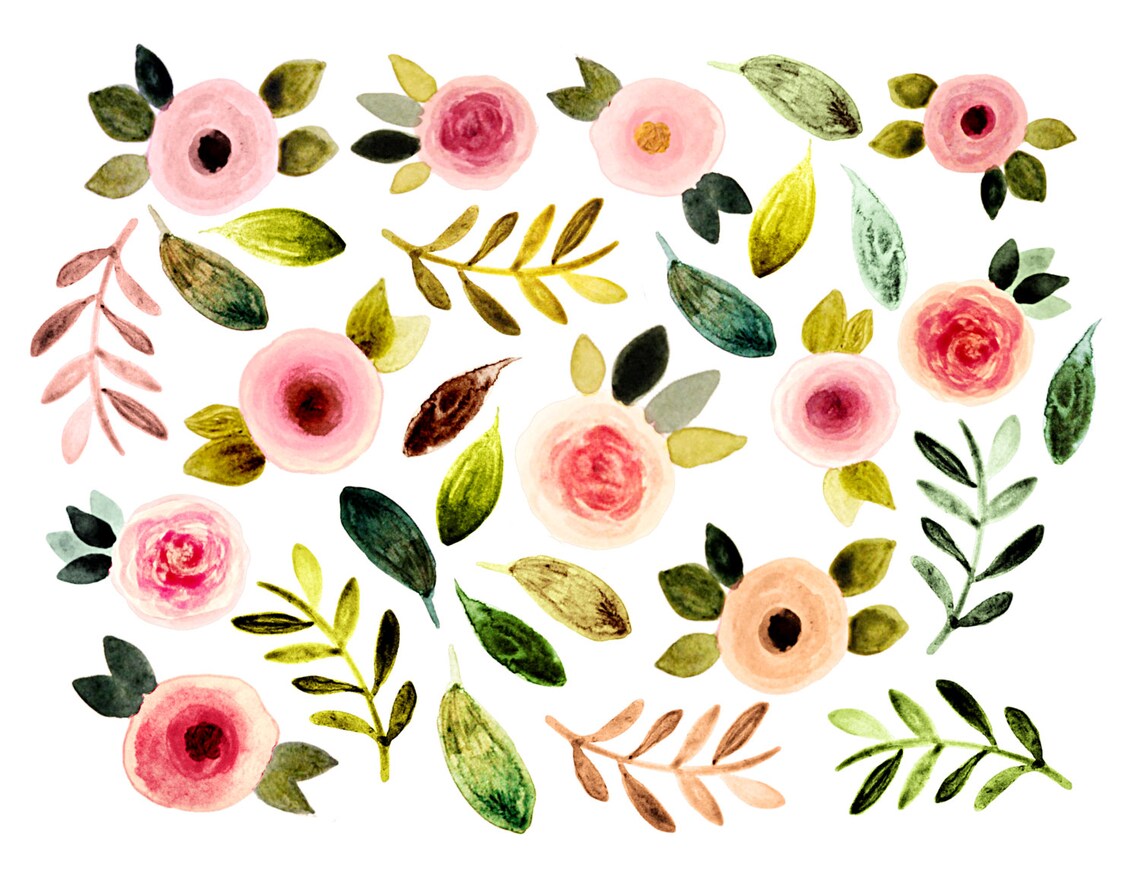 Floral Clipart Spring Clipart Wedding Clipart Wedding - Etsy