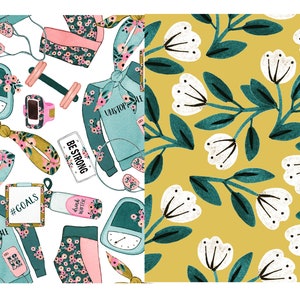 Fitness Pattern, Fitness Digital Papers, Clipart, Gym Clipart,planner ...