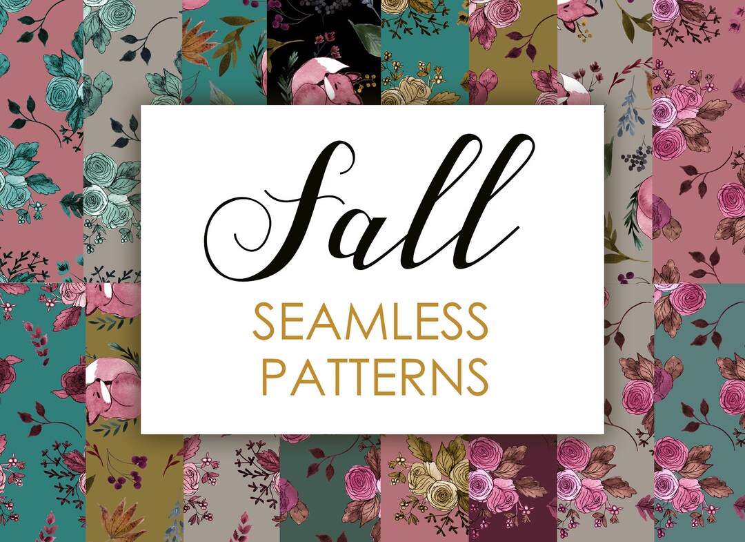 Fall Seamless Patterns Fall Papers Autumn Patterns Fall - Etsy