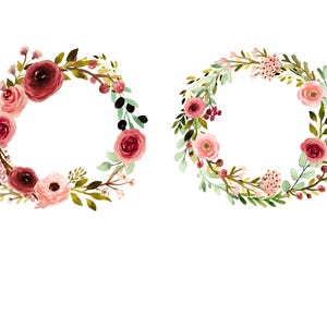 Floral Clipart, Wedding Clipart, Watercolor Wedding Clipart, Rustic ...