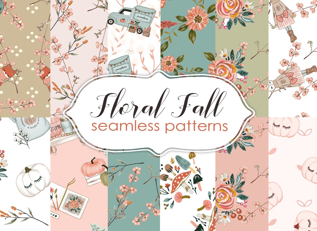 Fall Seamless Patterns Fall Papers Autumn Patterns Fall - Etsy