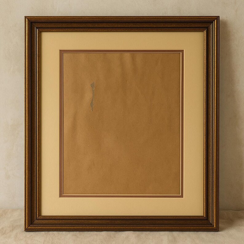 Vintage Gold Wood Picture Frame With Double Mat – 20x24” Wall Frame ...