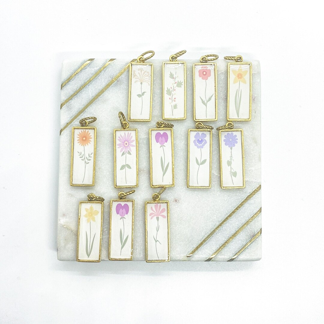 Birth Month Flower Charms for Mom, Sister, Daughter, Friend, Grandma ...