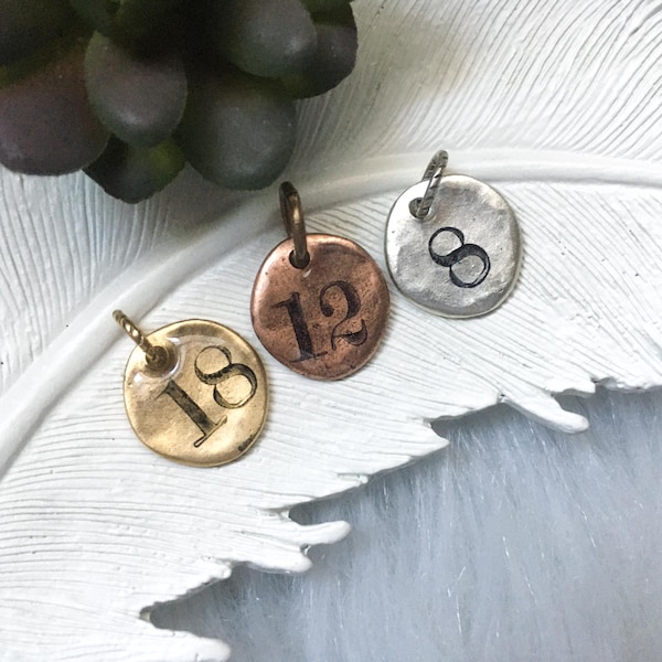 Number Charms - Etsy