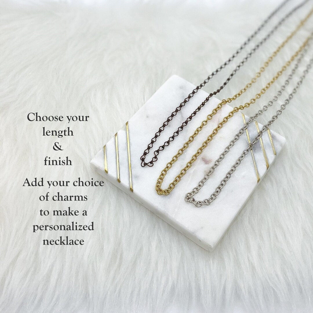 Build Your Own Personalized Necklace With Silver Chain, Gold Chain ...