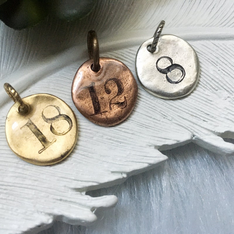 Number Charms - Etsy