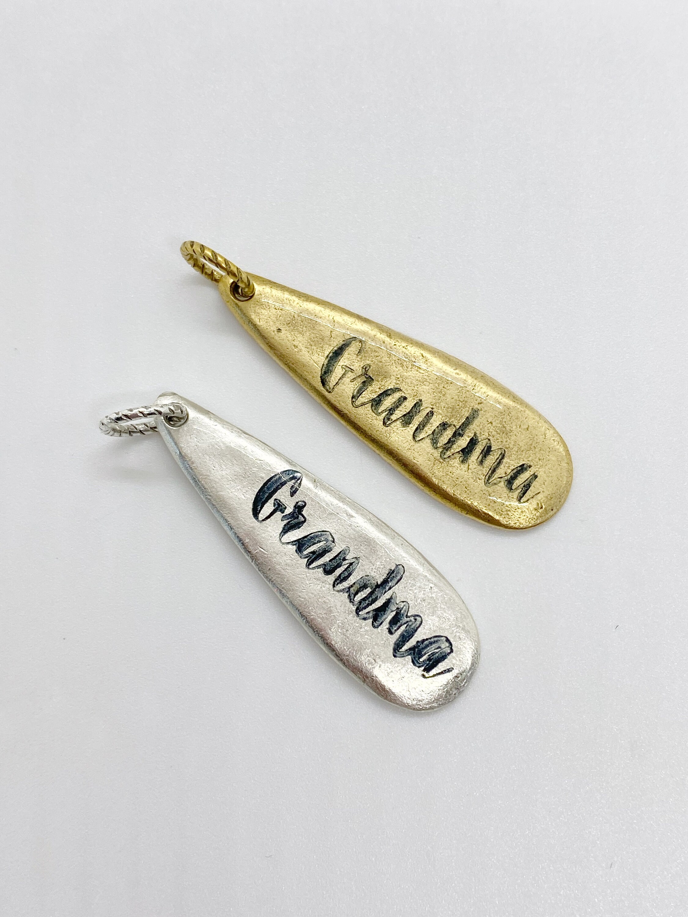 Grandma Gold Charm, Silver Grandma Charm, Grandma Pendant, Build Your ...
