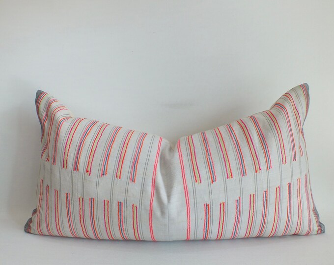 White Striped Textured Puffy Boucle Pillow Cover Unique Cozy Luxury ...