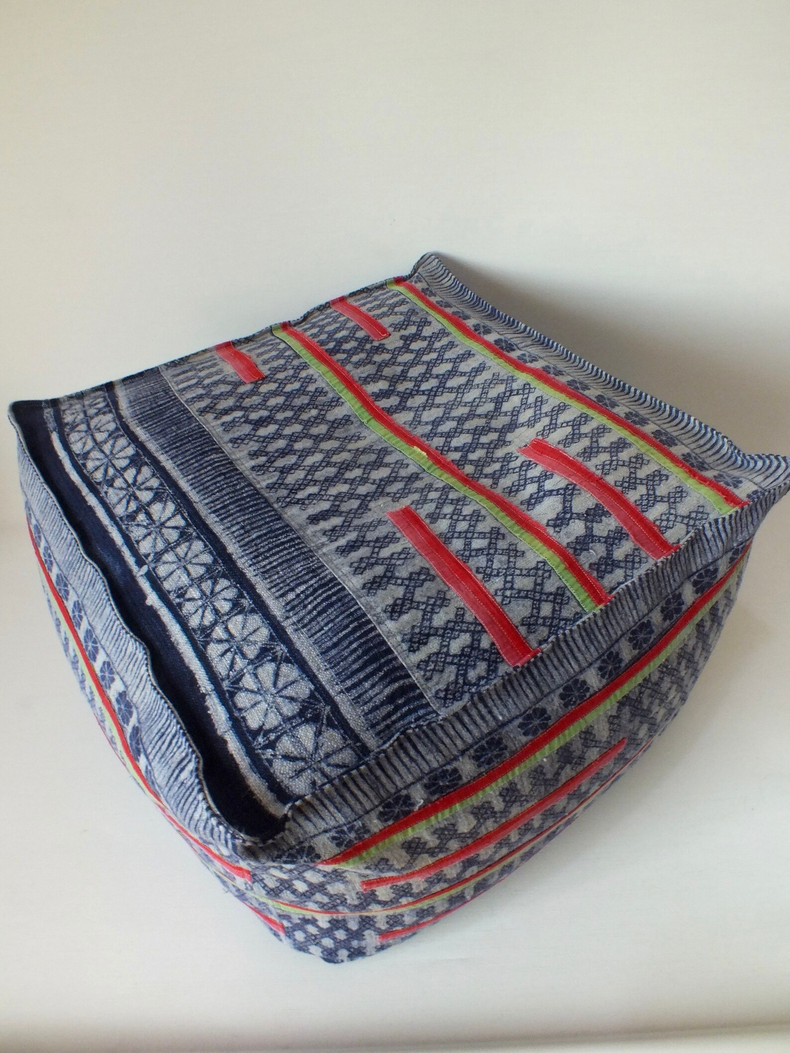 Ottoman Batik Hmong Round Cushions Ottoman Pouf Stool Chair - Etsy