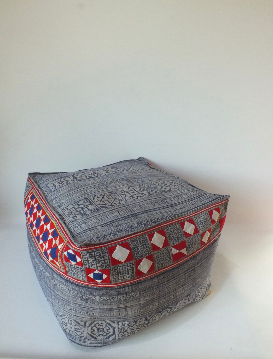 Ottoman Batik Hmong Round Cushions Ottoman Pouf Stool Chair - Etsy