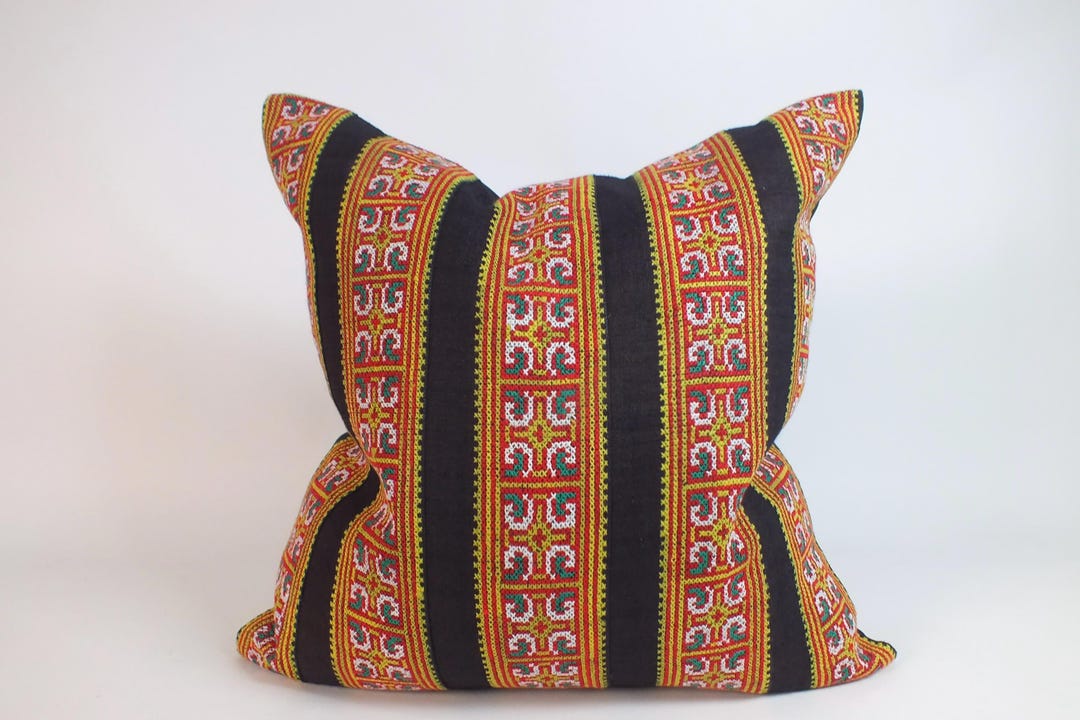Hmong Cross-stitch Pillow Hand-stitched Cross Stitching Woven Hemp Sofa ...