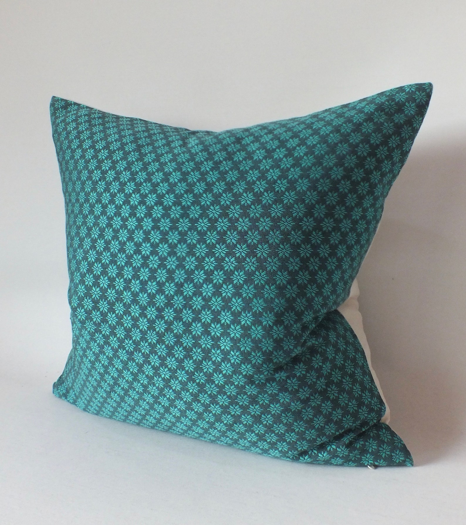 Turquoise Hand Woven Pillow Cover Decorative Throw Pillow - Etsy