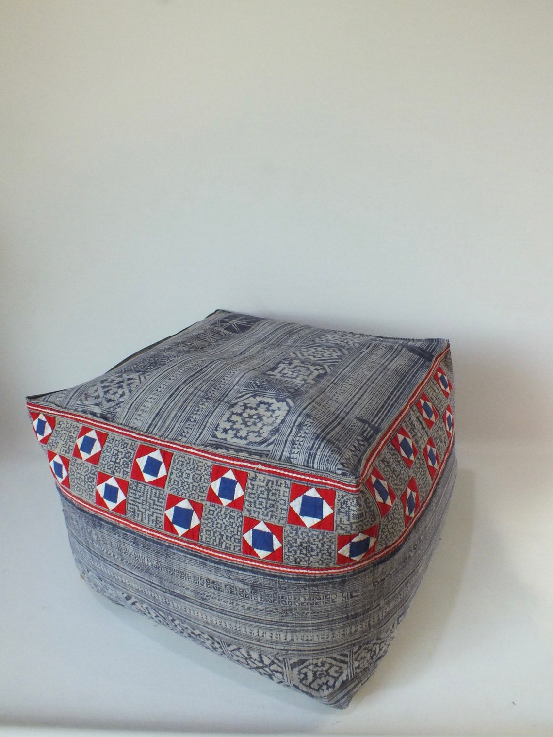 Ottoman Batik Hmong Round Cushions Ottoman Pouf Stool Chair - Etsy