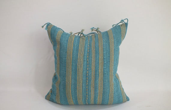 Turquoise Decorative Sofa Pillow Case Handwoven Ethnic Throw Pillowslip Cushion Pastel Colours Accent Pillows Tribal Hand Woven Textile Etsy Ireland