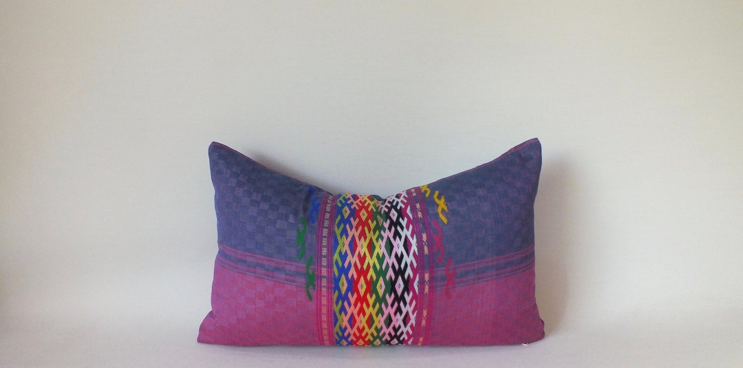 Longyi Cushion Cover Hand Woven Fabric Accent Throw Scatter Decorative ...