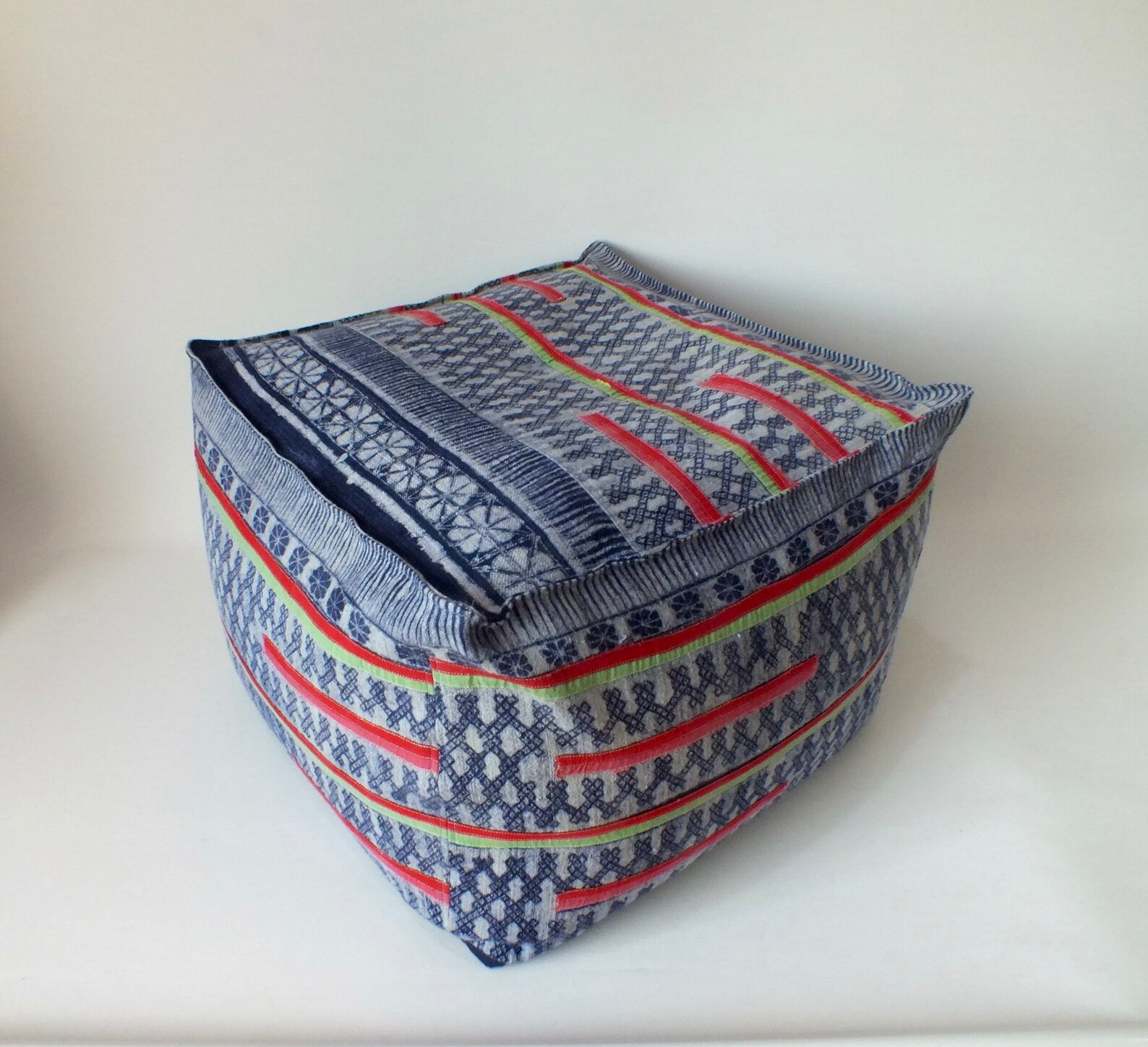 Ottoman Batik Hmong Round Cushions Ottoman Pouf Stool Chair | Etsy