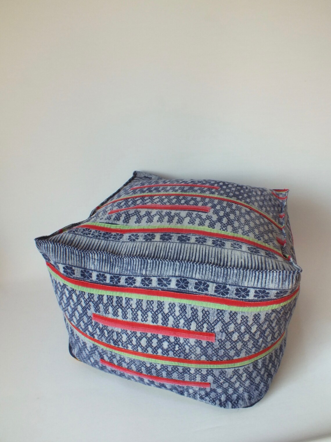 Ottoman Batik Hmong Round Cushions Ottoman Pouf Stool Chair - Etsy