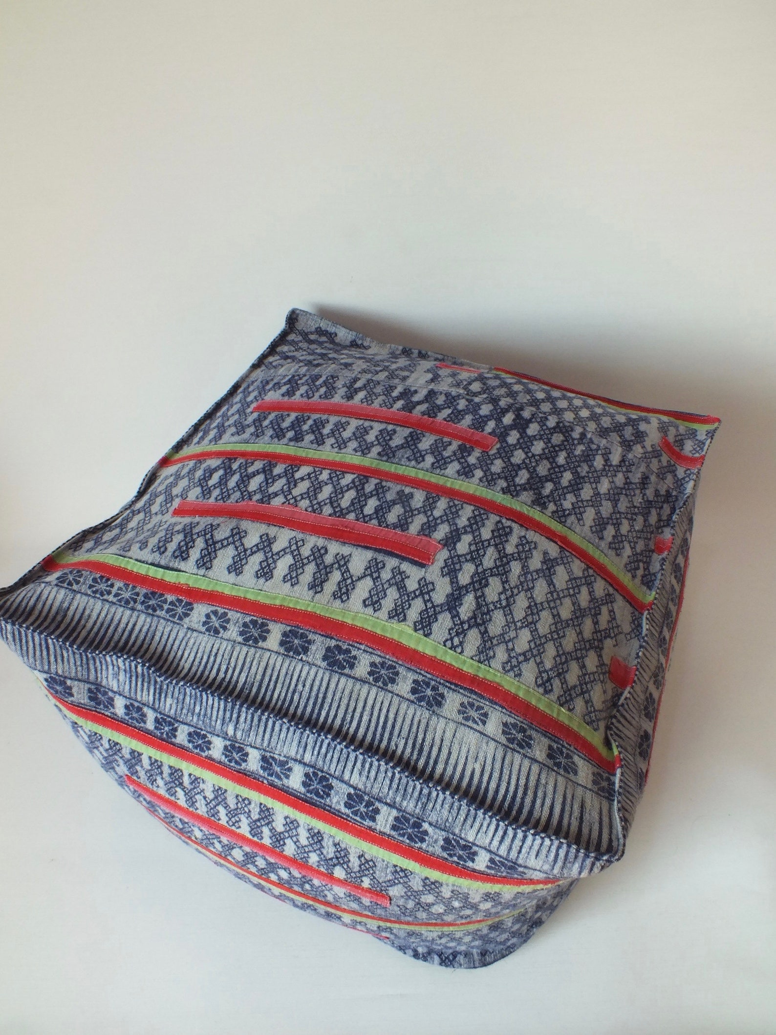Ottoman Batik Hmong Round Cushions Ottoman Pouf Stool Chair - Etsy