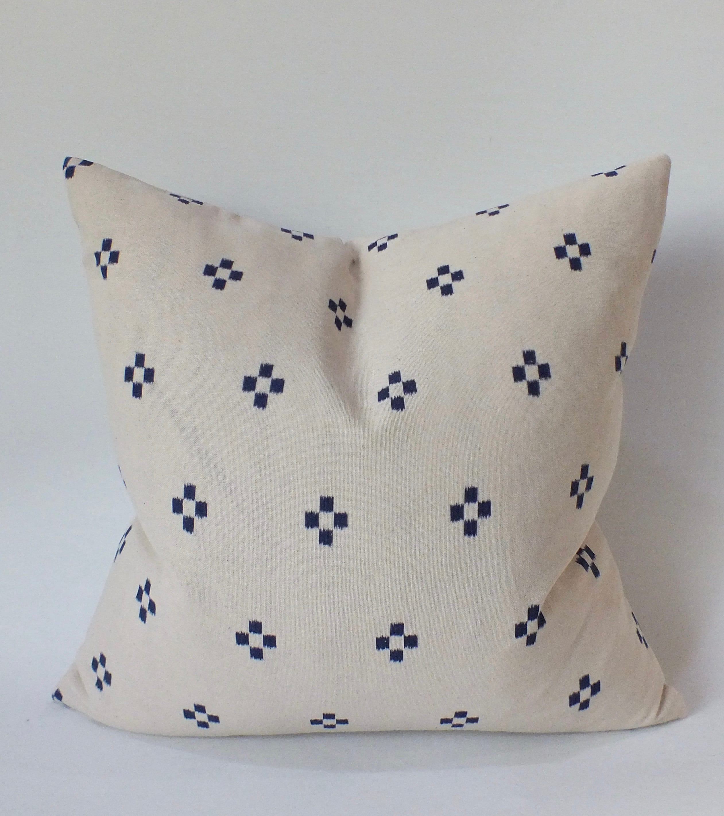 White Indigo Dot Block Print Mudcloth Hmong Pillow Case Accent | Etsy
