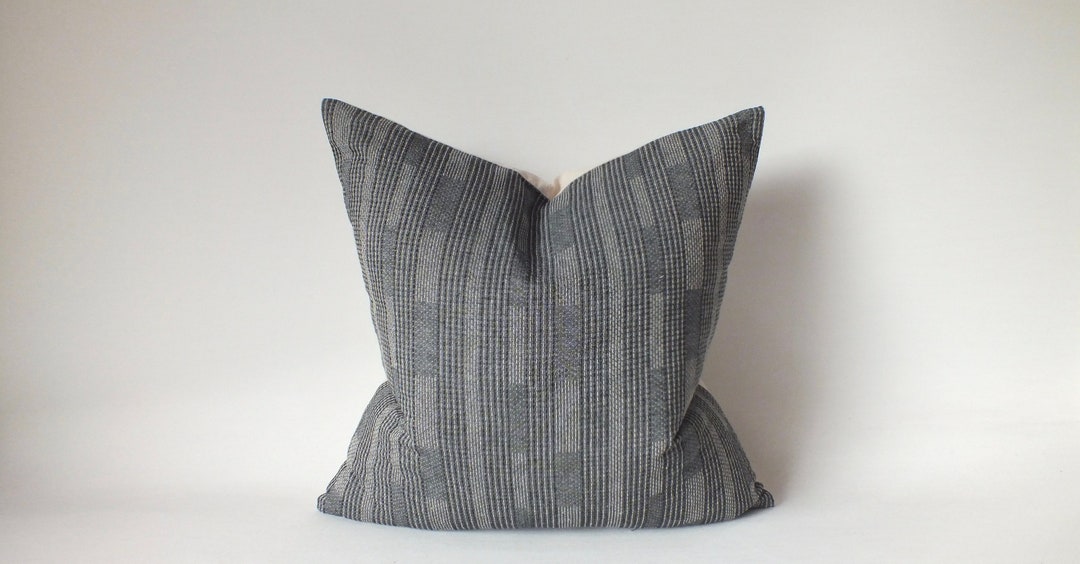 Grey Striped White Linear Pillow Cover Sashimi Decorative Cushion Case ...