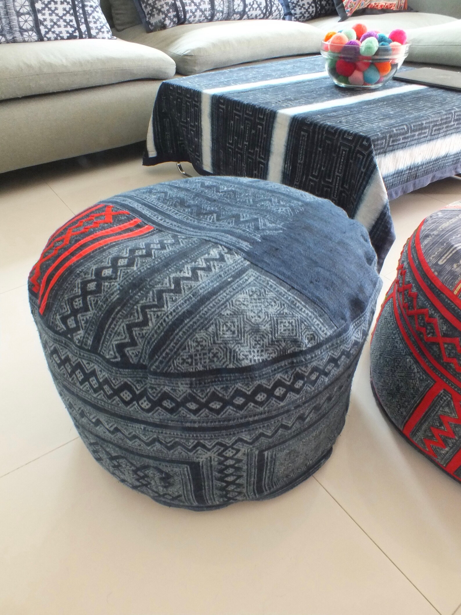 Bohemian Ottoman Pouf Cover Chair Decorative Cushion Thailand - Etsy