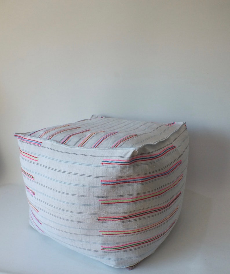 Hmong Handmade Beanbag Round Ottoman Pouf Stool Chair - Etsy