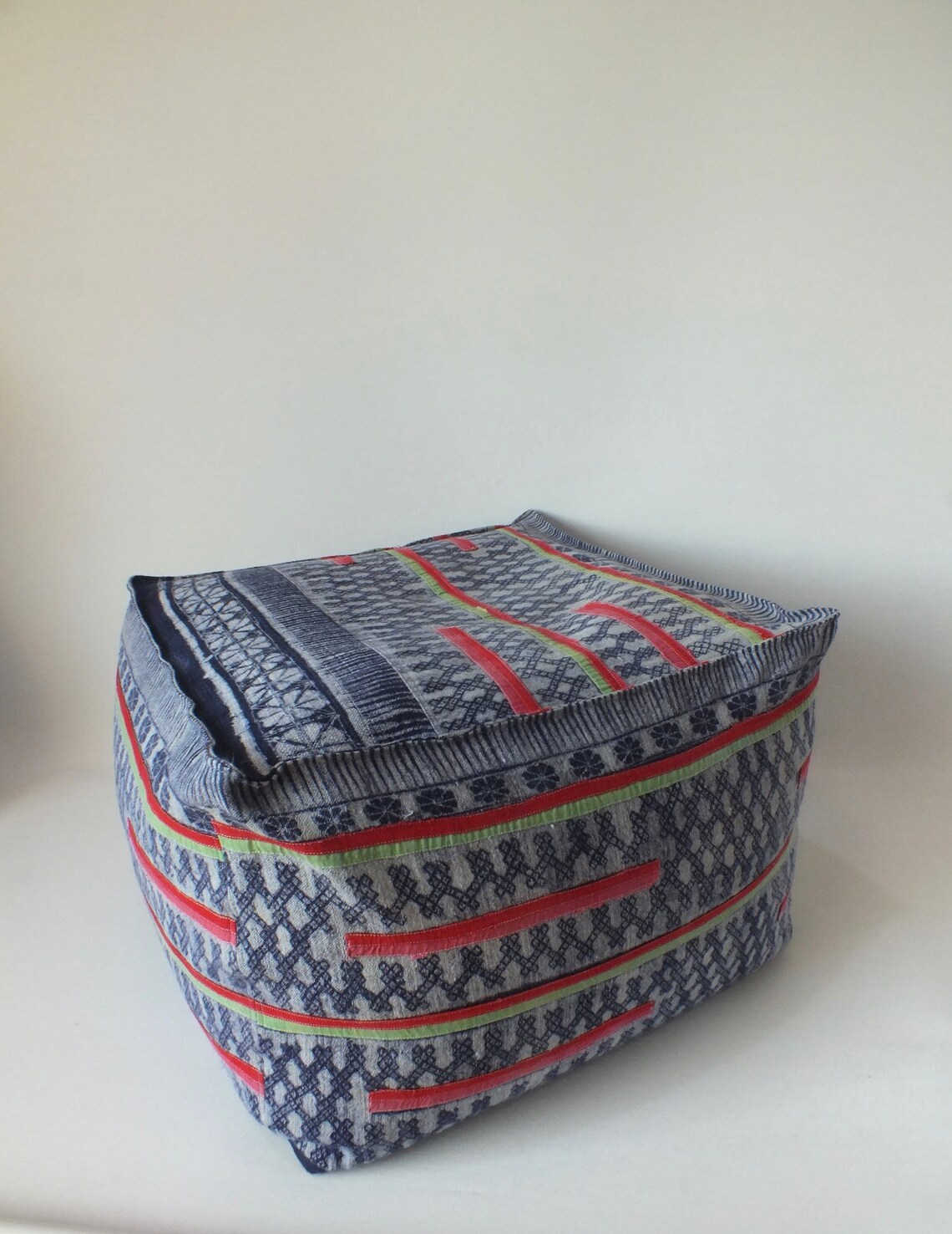 Ottoman Batik Hmong Round Cushions Ottoman Pouf Stool Chair - Etsy