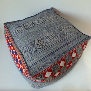 Ottoman Batik Hmong Round Cushions Ottoman Pouf Stool Chair - Etsy