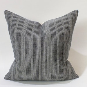 Grey Striped White Linear Pillow Cover Sashimi Decorative Cushion Case ...