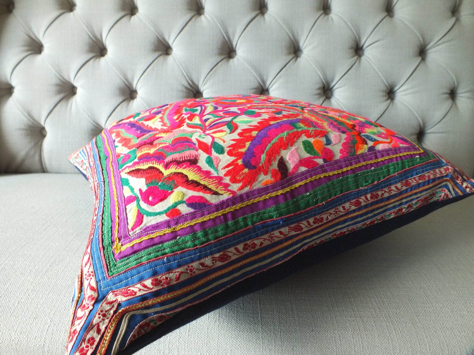 Hmong Pillow Handmade Cushions Vintage Ethnic textiles | Etsy