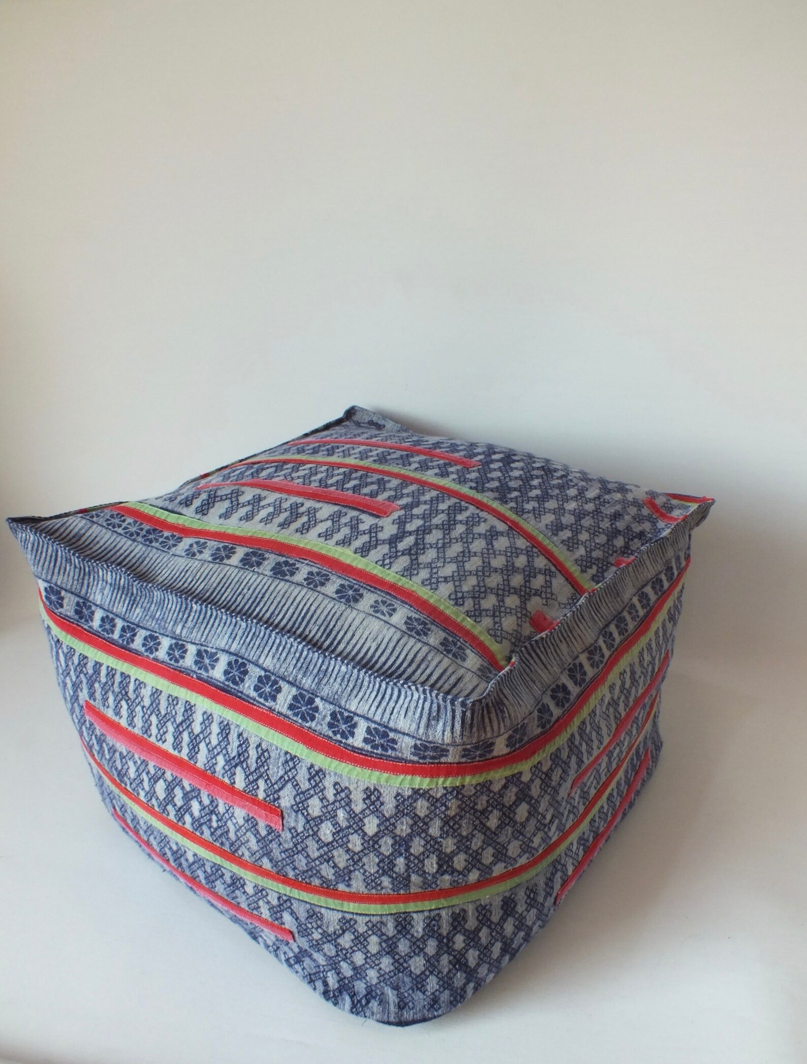 Ottoman Batik Hmong Round Cushions Ottoman Pouf Stool Chair - Etsy