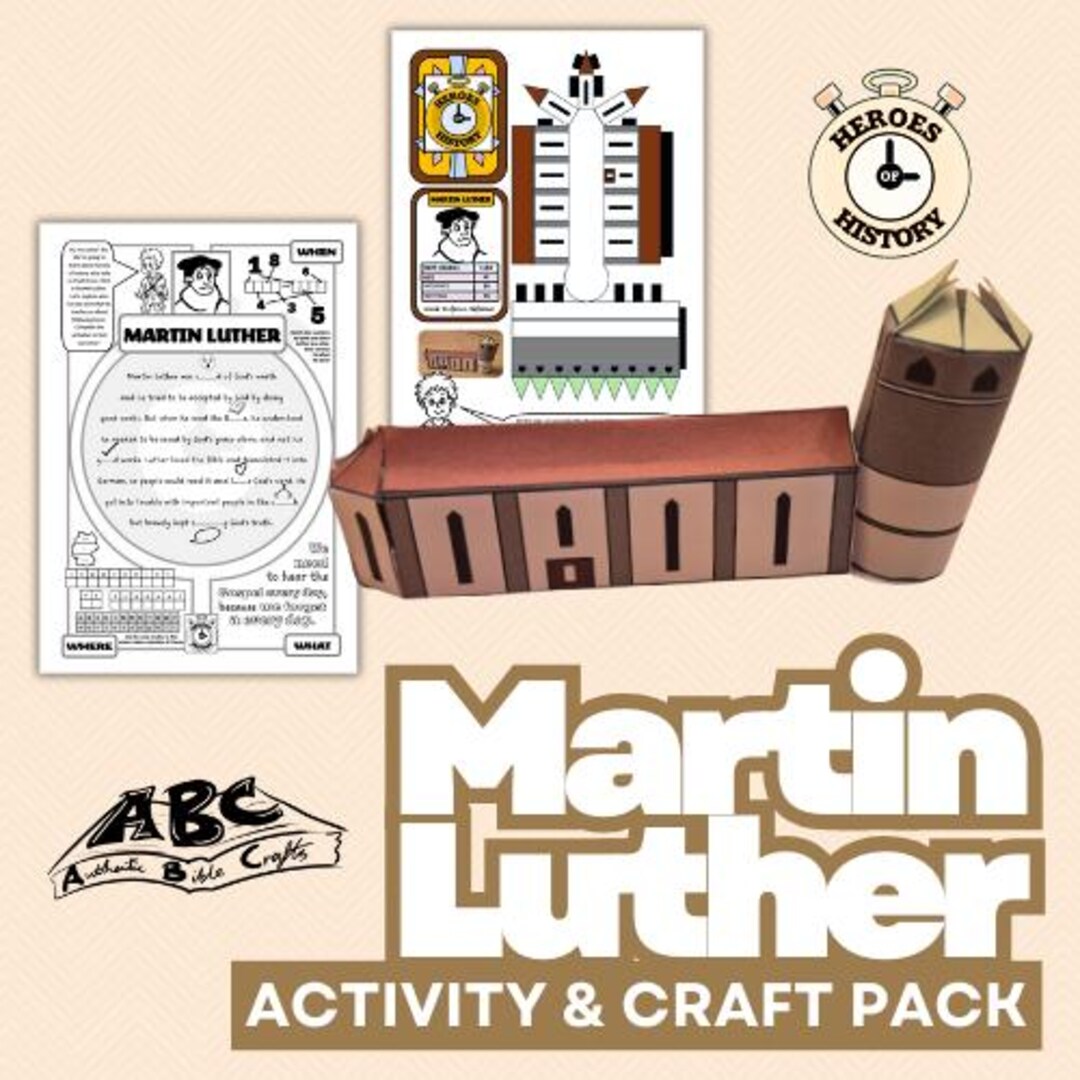 Martin Luther - Heroes of History Activity Craft Pack - Etsy