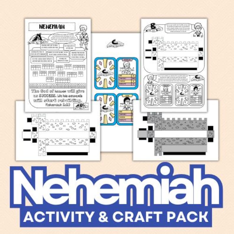 Nehemiah - Activity & Craft Pack - Etsy