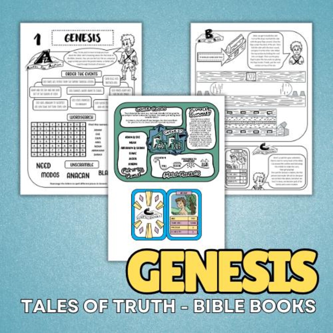 Genesis - Bible Book Activity & Craft Pack - Etsy