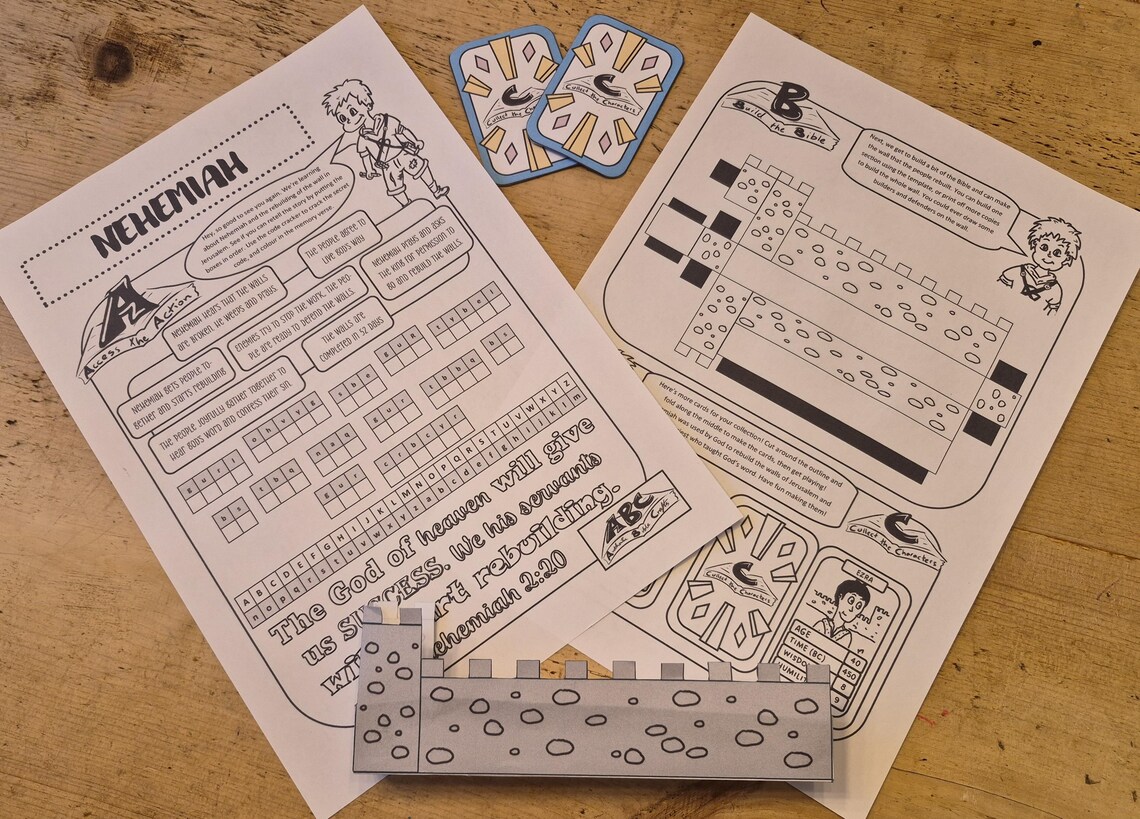 Nehemiah - Activity & Craft Pack - Etsy