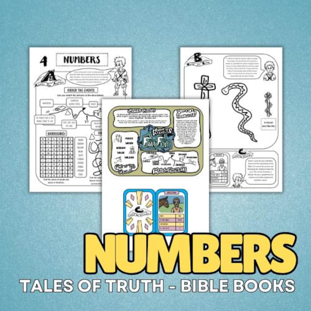 Numbers- Bible Book Activity & Craft Pack - Etsy