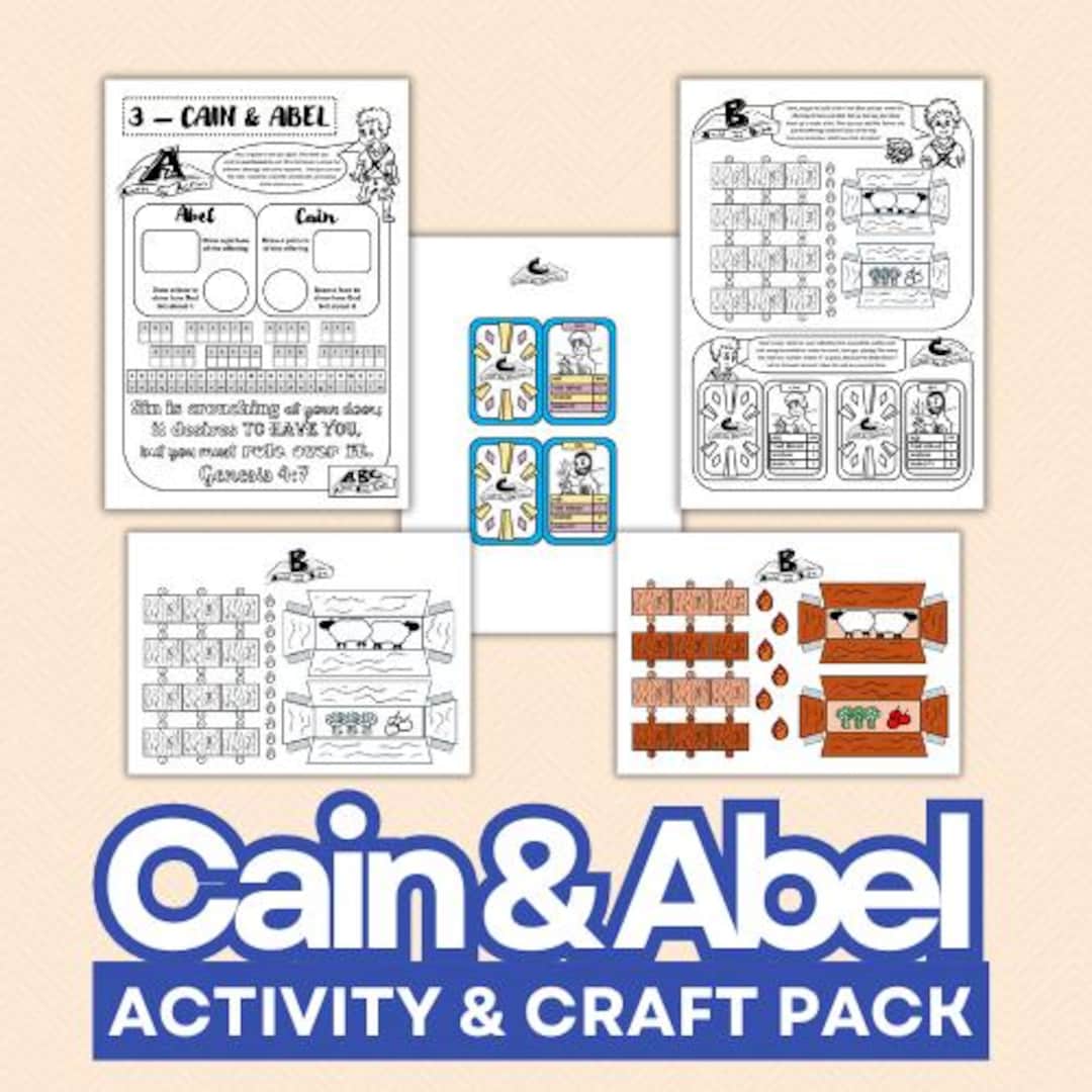 Cain and Abel - Activities & Craft Pack - Etsy UK