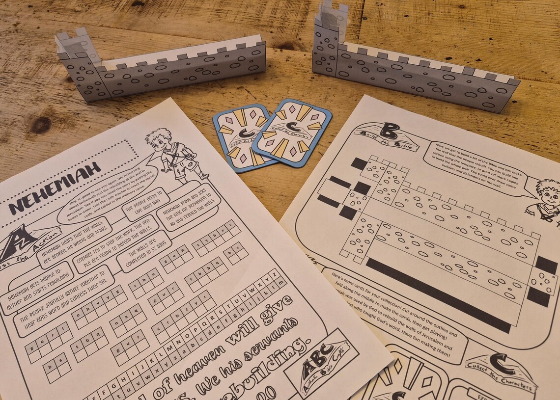 Nehemiah - Activity & Craft Pack - Etsy