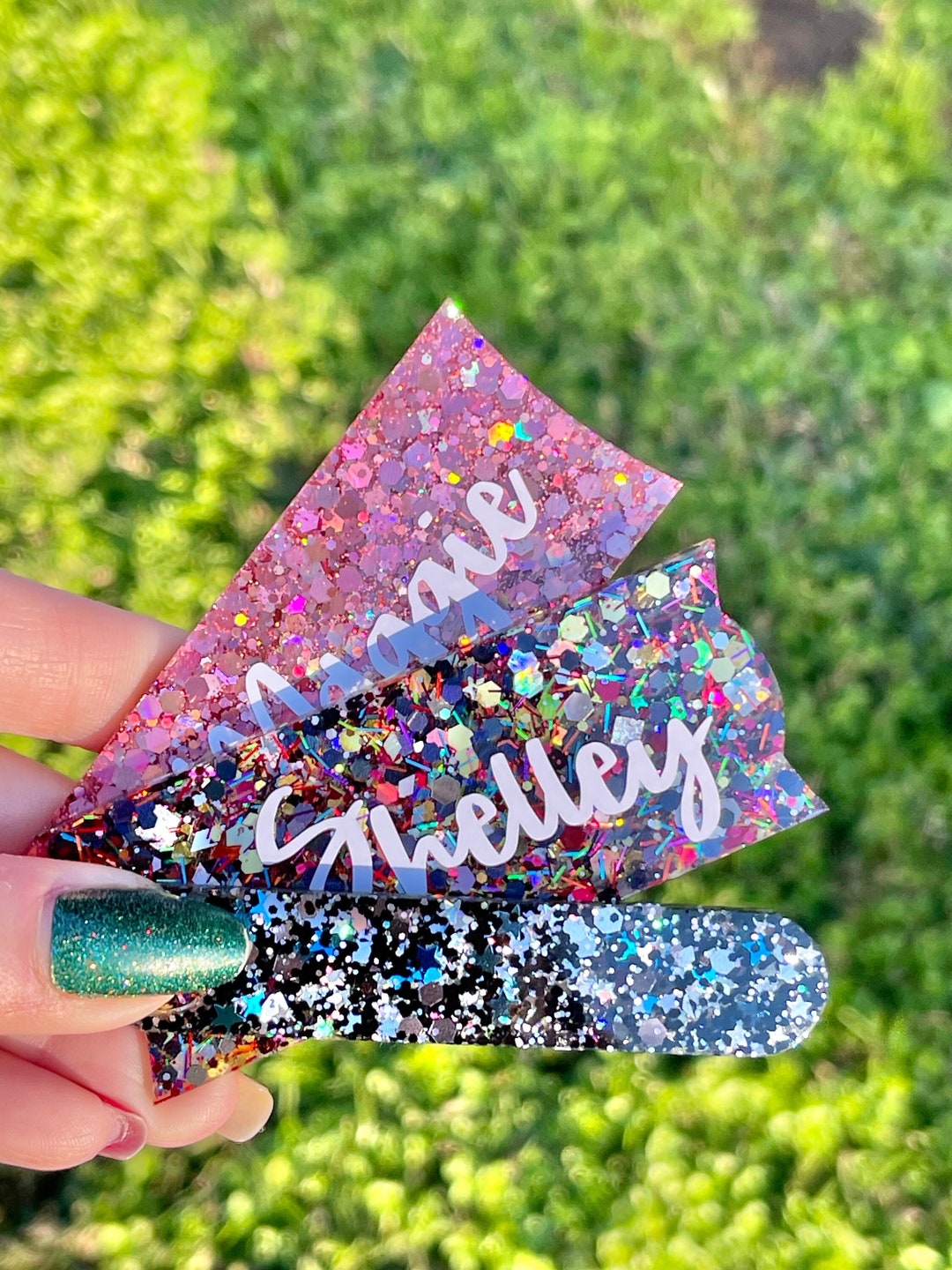Glitter Resin Tumbler Nameplates - Personalized Nameplate for 40oz ...