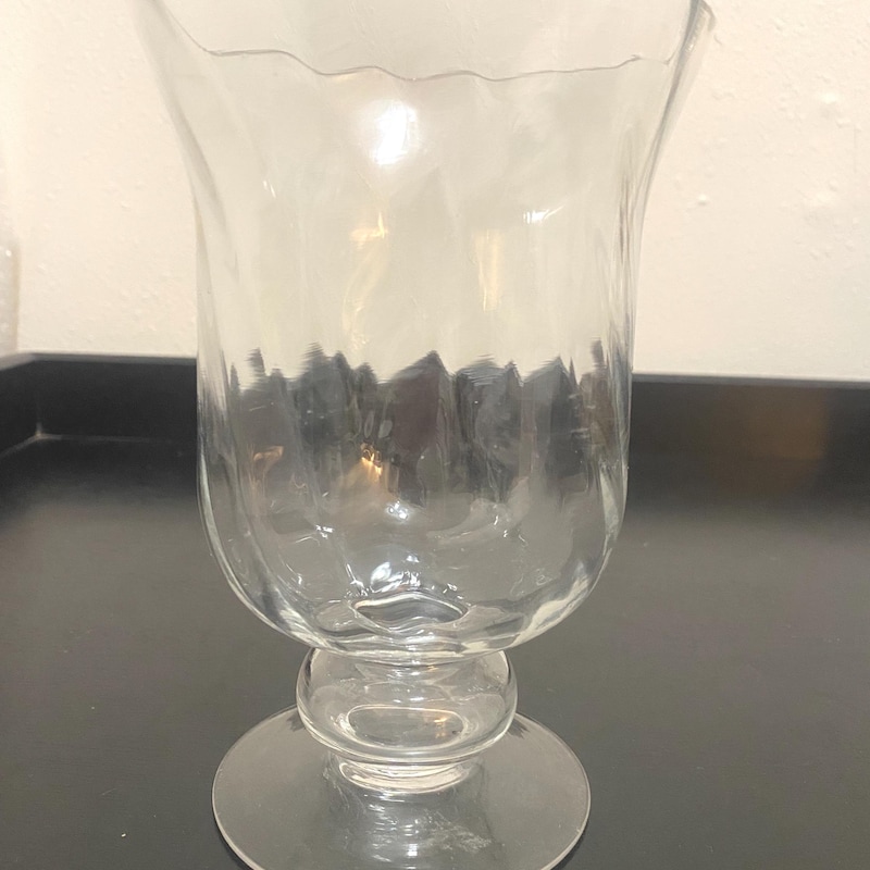 Small Footed Glass Vase - Etsy