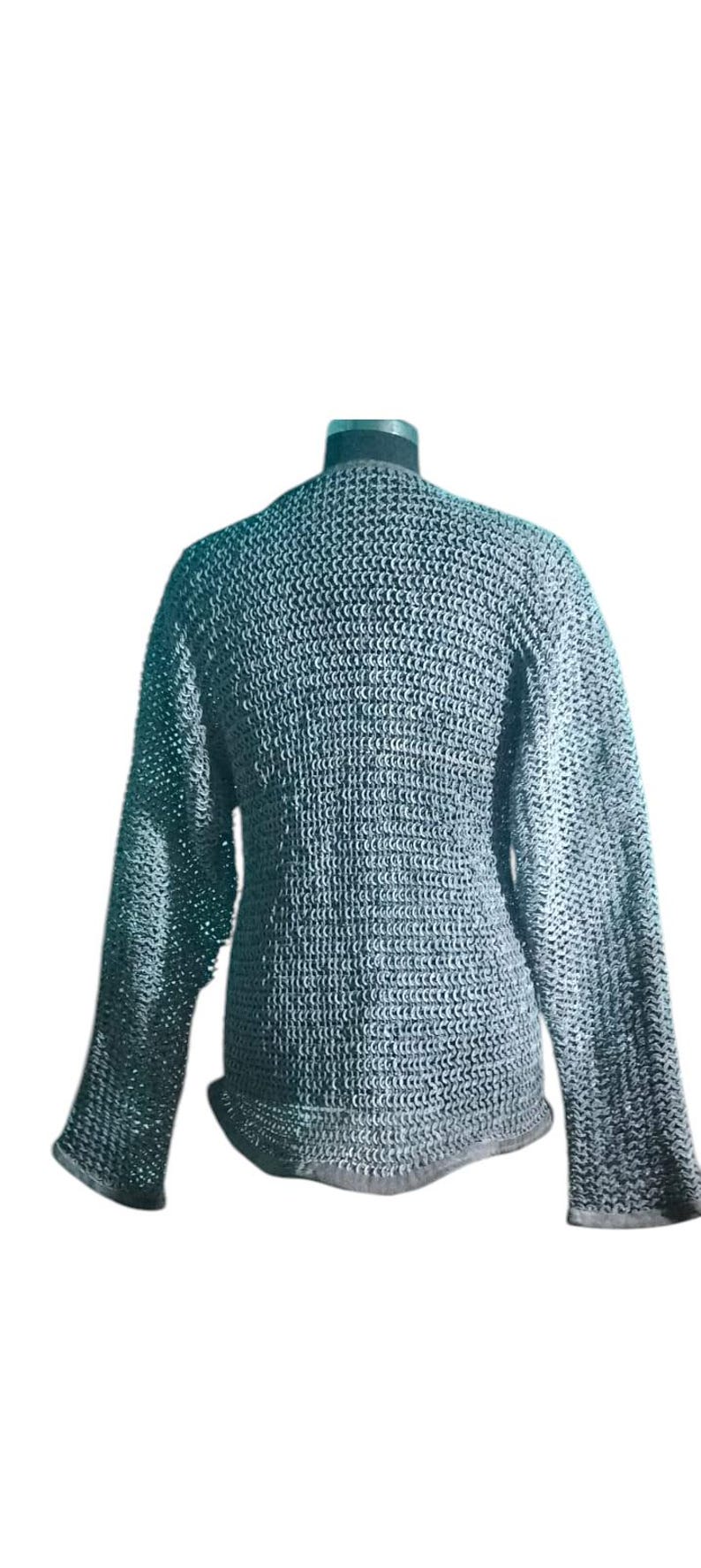 Aluminum Riveted Chainmail Hauberk Leather Hook: Medieval Chainmail ...