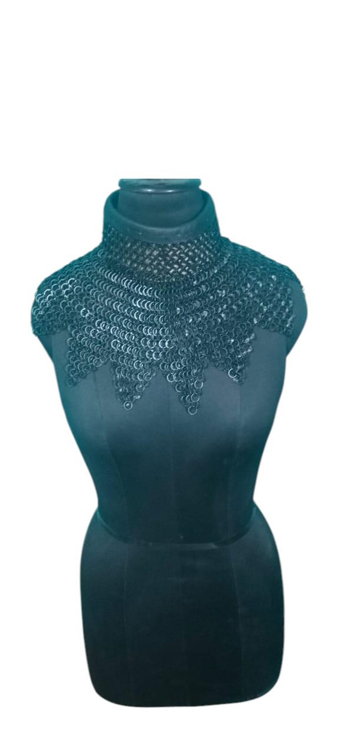 Handmade Chainmail Collar Armor | Medieval Shoulder Cape | LARP ...