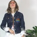 Vintage GUESS Jean Jacket Dark Denim Peace Patches Hippie - Etsy