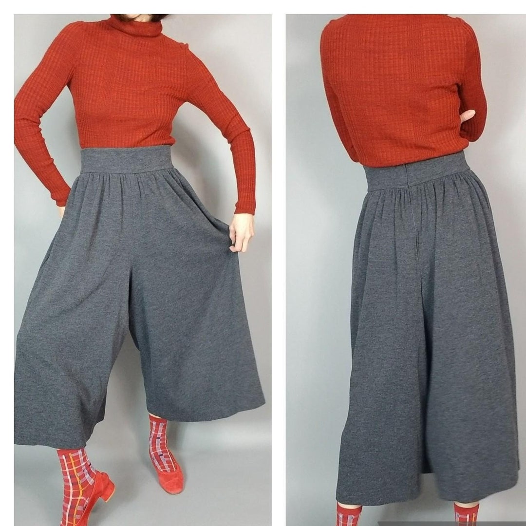 Vintage 80s 90s Ultra Wide Leg Pant High Waist Avant Garde S M - Etsy
