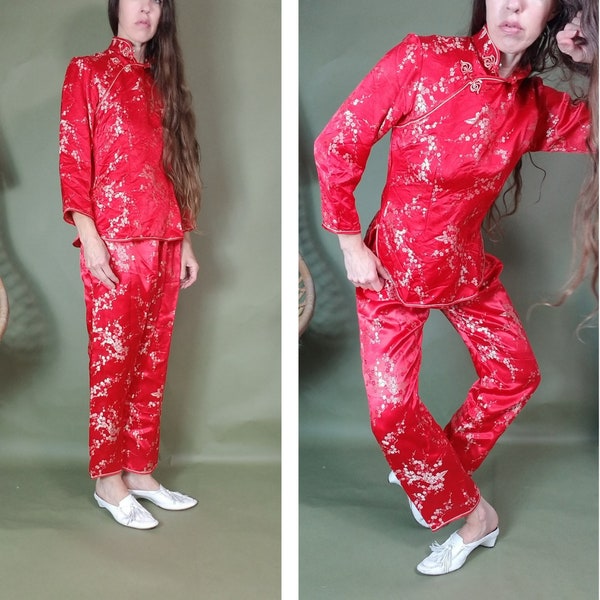 Chinese Silk Pajamas - Etsy