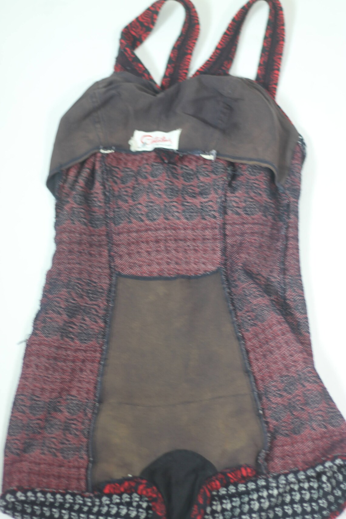 Vintage 60s 70s Knit Bathing Suit Roses One Piece Maillot - Etsy