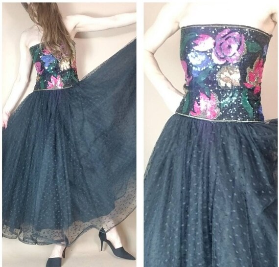 Vintage 80s Richeline Designer Dress Tulle Ballerina … - Gem