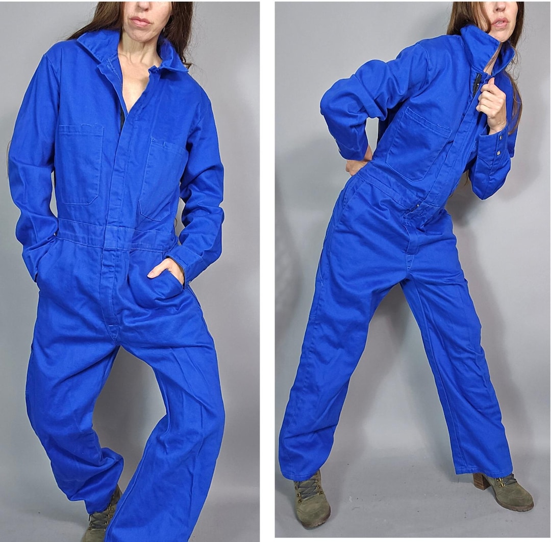 Vintage Royal Blue Coveralls L Xl - Etsy