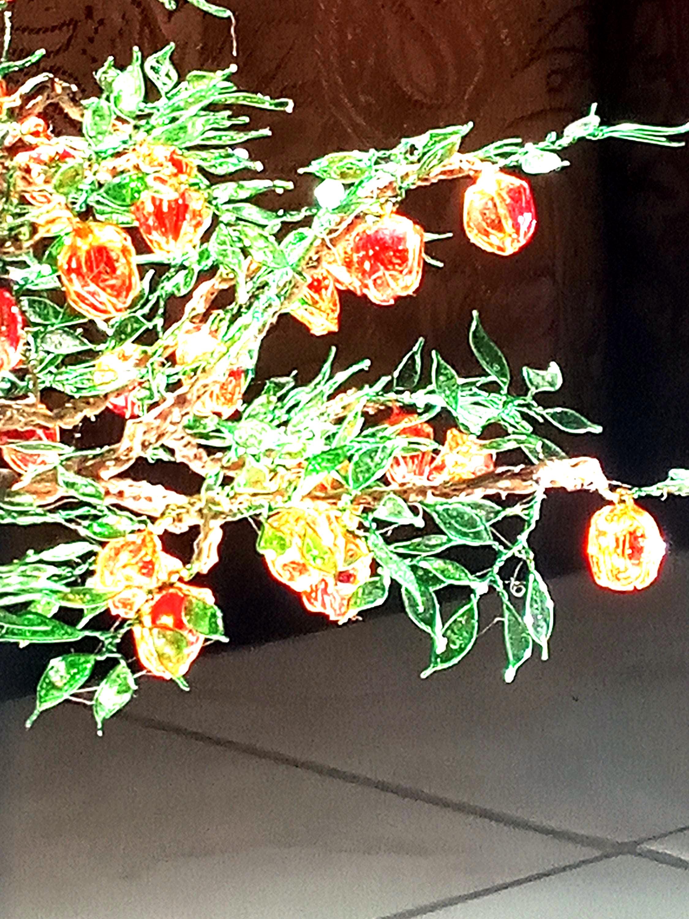 Wire Art Tree "apple Tree" Stained Glass Paints, Sculpture, Unique ...
