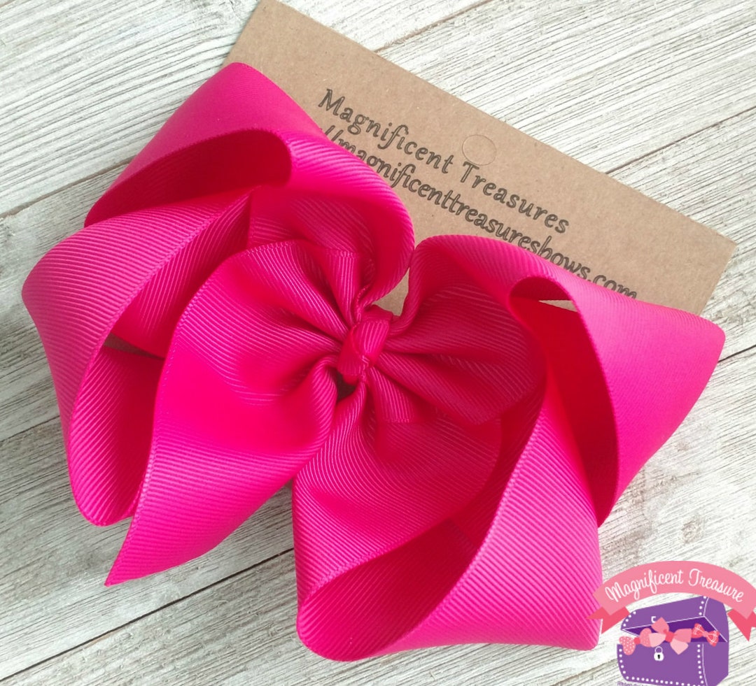 Extra Large 6 Inch Boutique Bow - 2.25 Inch Ribbon - Jojo Style Hair ...